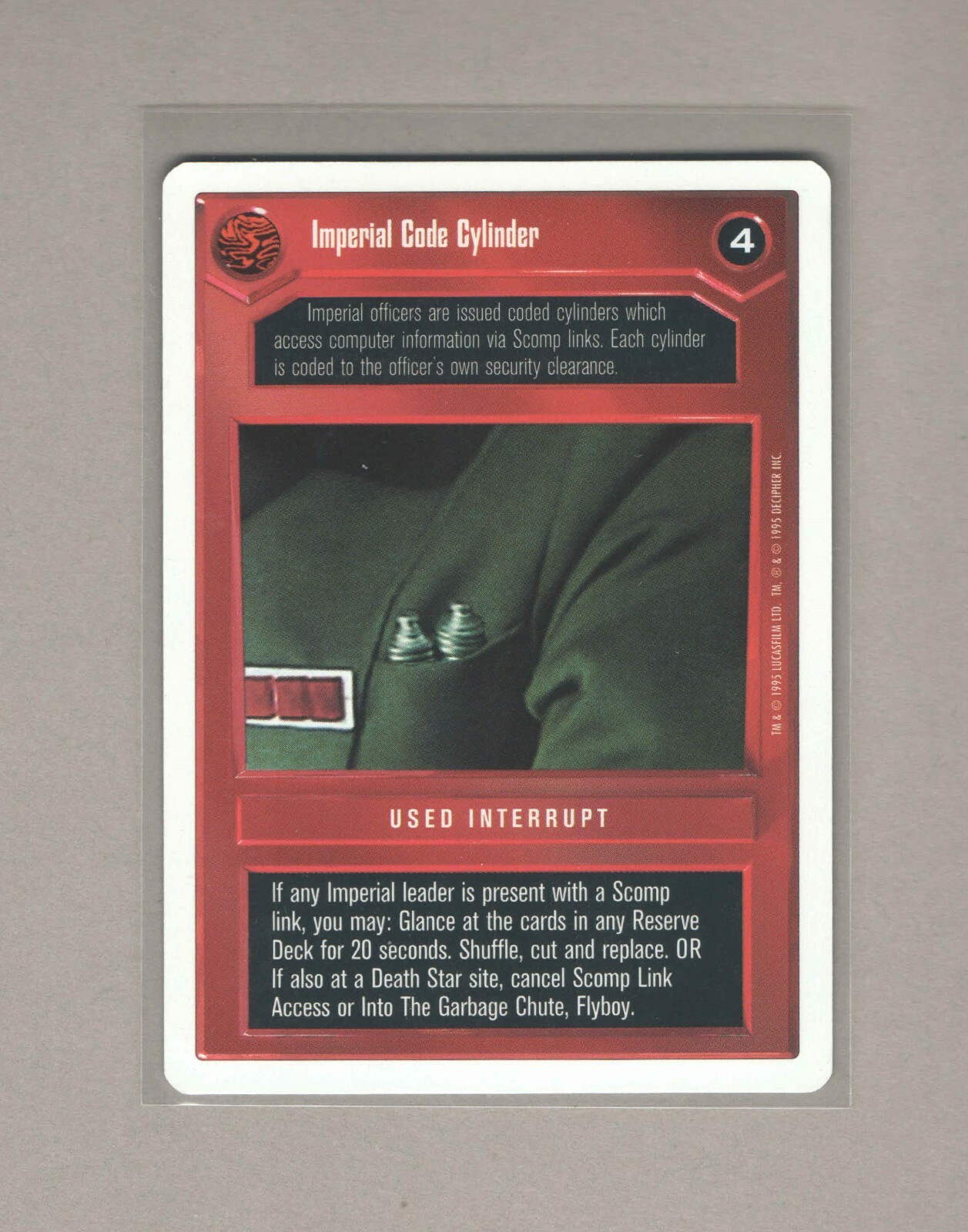 Star Wars CCG - Premiere Unlimited - Imperial Code Cylinder - DS | eBay