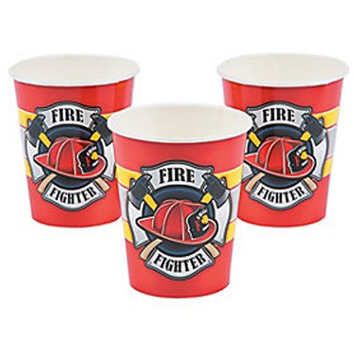Firefighter Cups Fireman Party Fire Fighter Disposable Paper Drink Cup ...