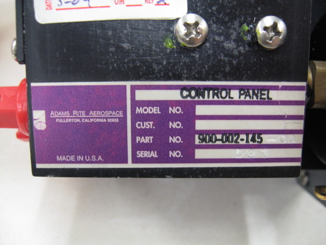 Passenger Oxygen Flow Control Panel - Dassault Falcon - PN: 900-002-145 ...