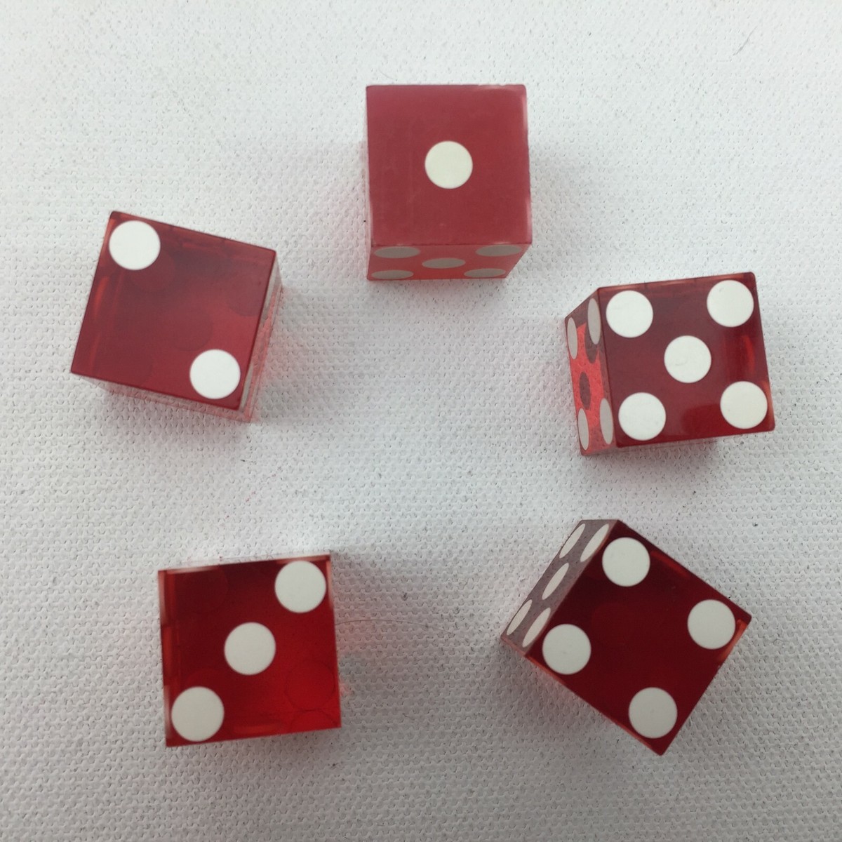 Clear Red Dice