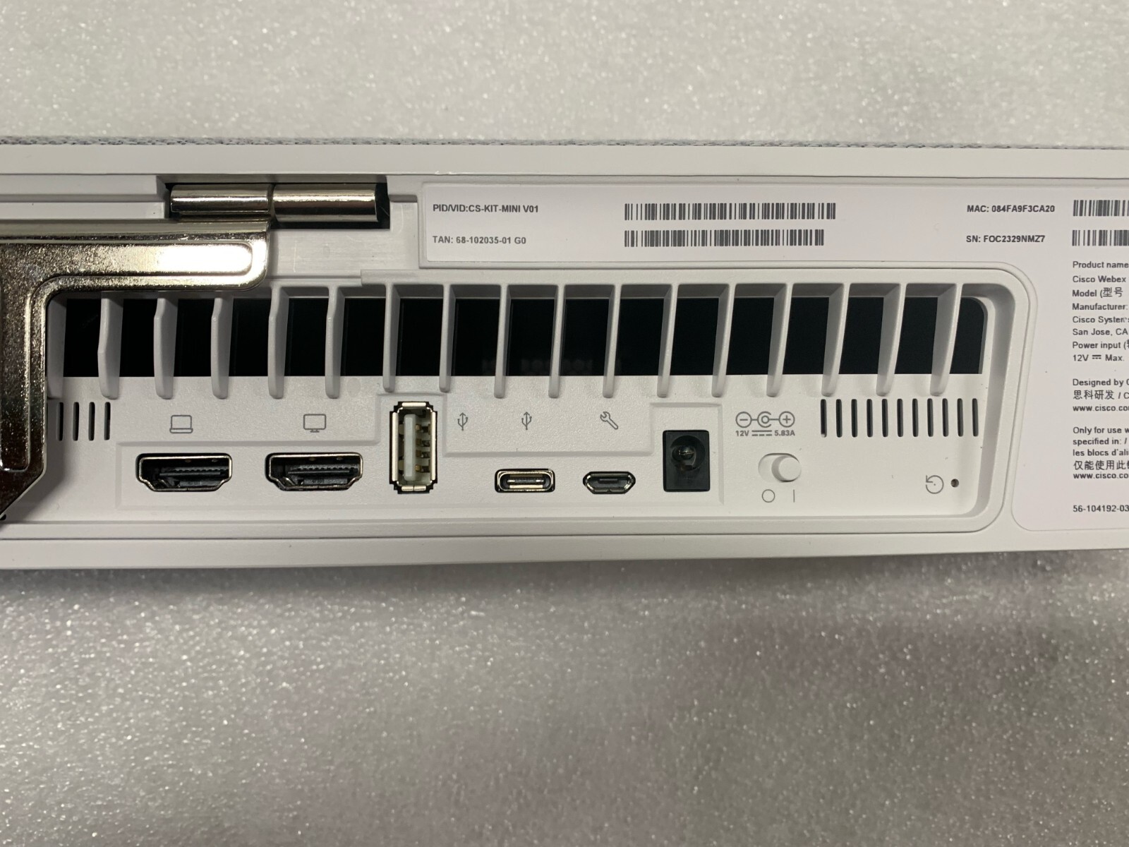 Cisco WebEx Spark Room Kit TTC7-26 Camera Telepresence Unit No Power ...