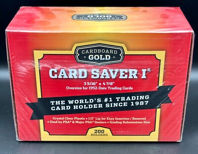 FREE SHIPPING Card Saver 1 Box (200 ct) Semi-Rigid Card Holder PSA ...