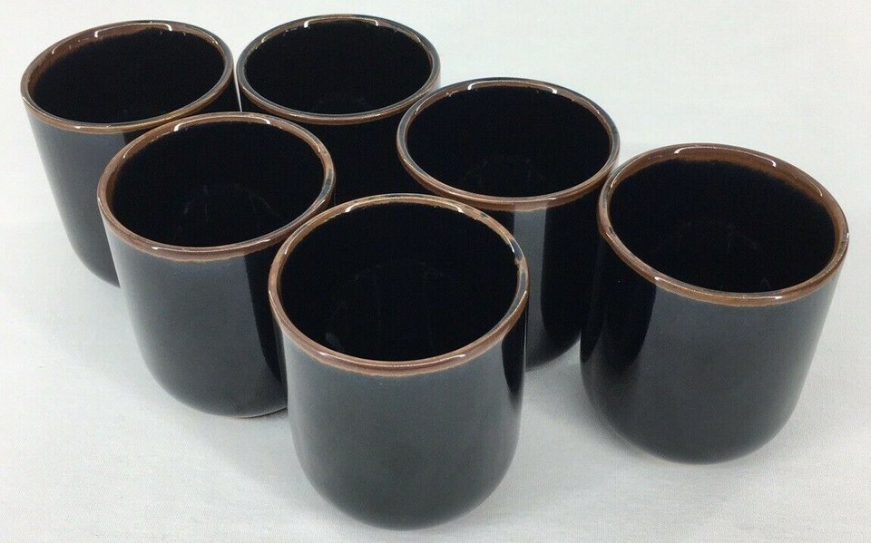 Pier 1 Sake Tea Cups Brown Set of 6 Pier 1 Imports Tea Sake Shots EUC ...