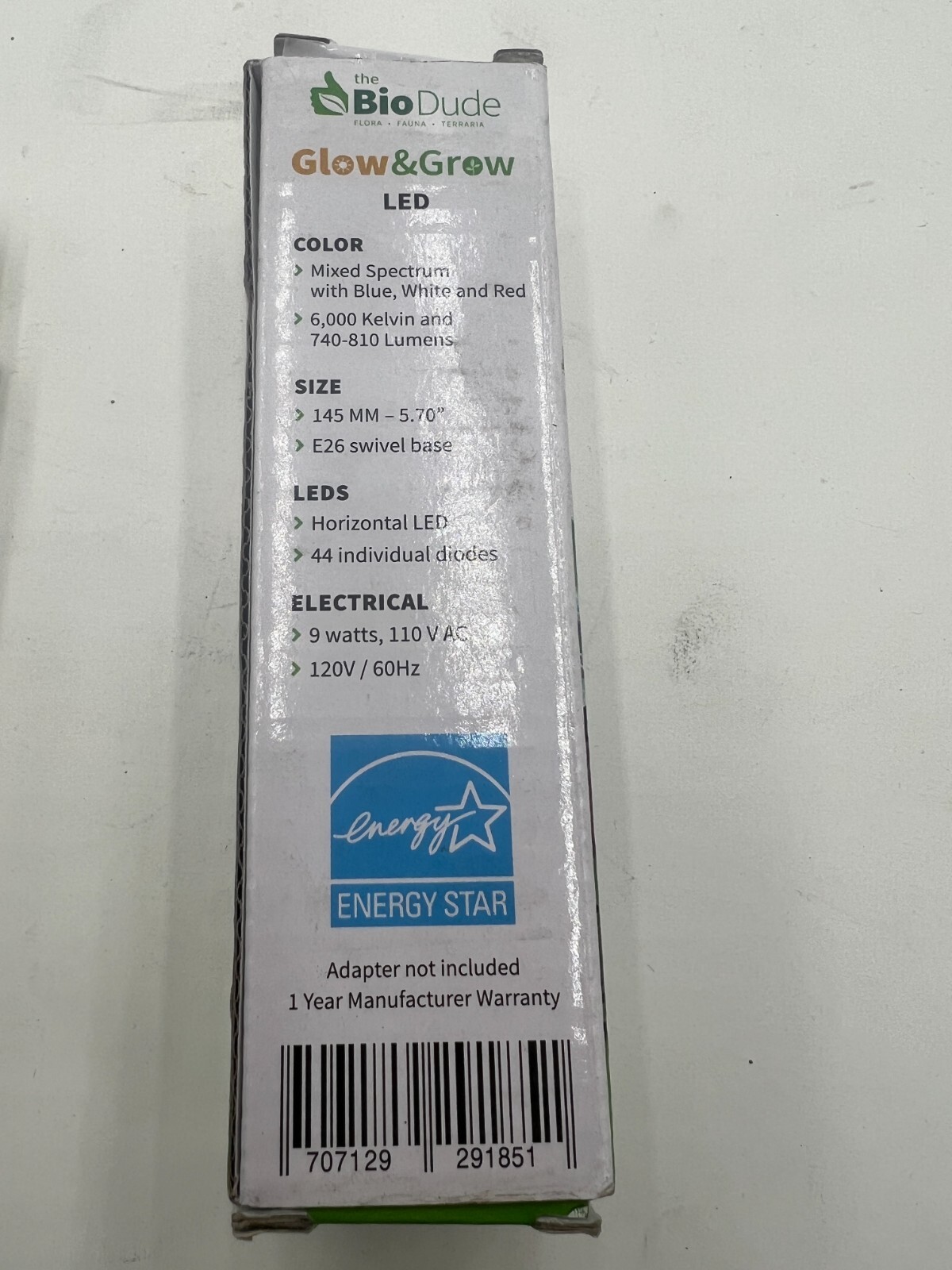 (QTY 1) The Bio Dude 6" Glow & Grow Plant Growth Reptile LED Bulb | eBay