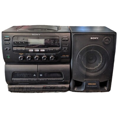 SONY CFD-565 CD Radio Cassette Record-Play Boom Box 1 Speaker (Flaws ...