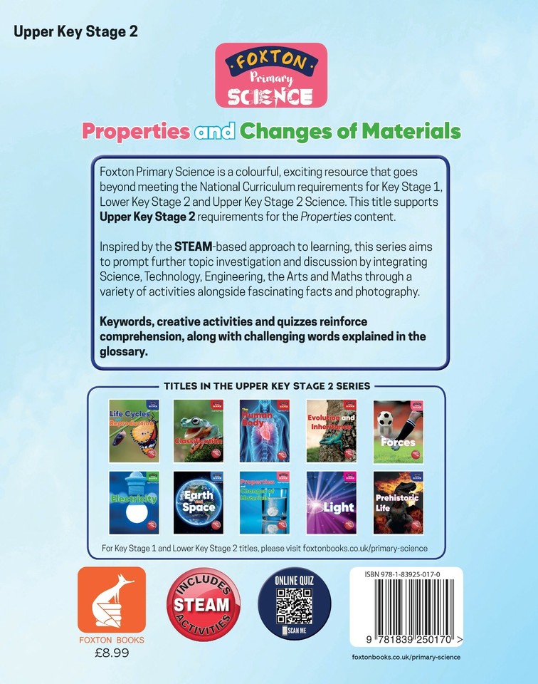 Properties and Changes of Materials (Upper KS2 Science) Year 5 and Year ...