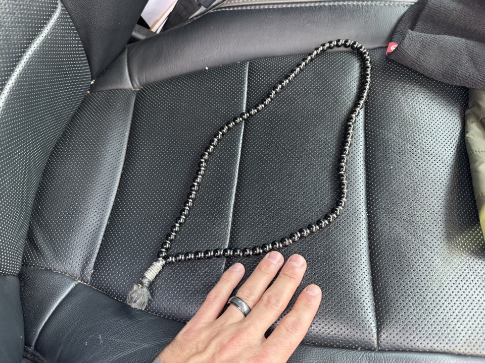 WeKBD (Half Face Blade Design) War Mala Beads - Black Stainless Steel ...