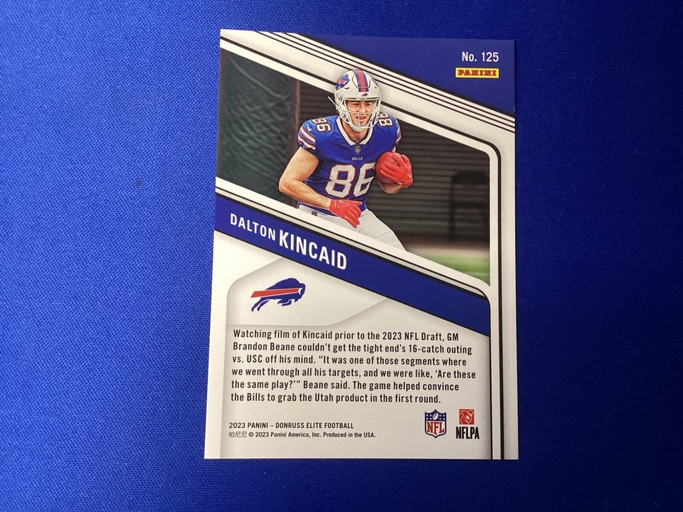 2023 Panini Donruss Elite Dalton Kincaid Aspirations Shimmer /625 Bills ...