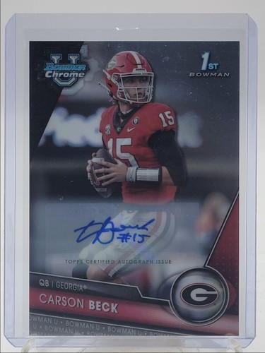 CARSON BECK 2023 BOWMAN UNIVERSITY CHROME 1ST AUTOGRAPH AUTO Q2550 | eBay