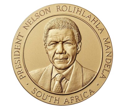 Nelson Mandela 1.5 Inch Bronze Medal US Mint Original Blister Pack BU ...