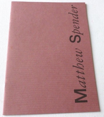 Matthew Spender Art Exhibition Catalogue 1989 | eBay