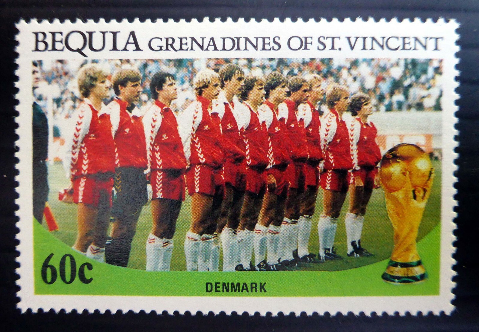 St VINCENT 1995 - 60c Denmark Approx 200 Stamps World Cup Football ...