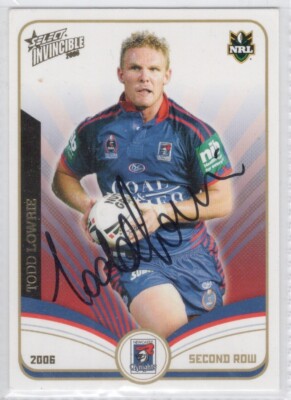 🔥 2006 INVINCIBLE Signed Card TODD LOWRIE #82 🔥☆ | eBay Australia