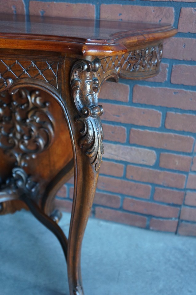 Antique French Louis XV Style Console Table ~ Carved French Hall Table ...