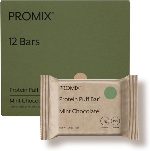 ProMix Protein Puff Bars, 12-Pack - Mint Chocolate- Marshmallow Crispy ...