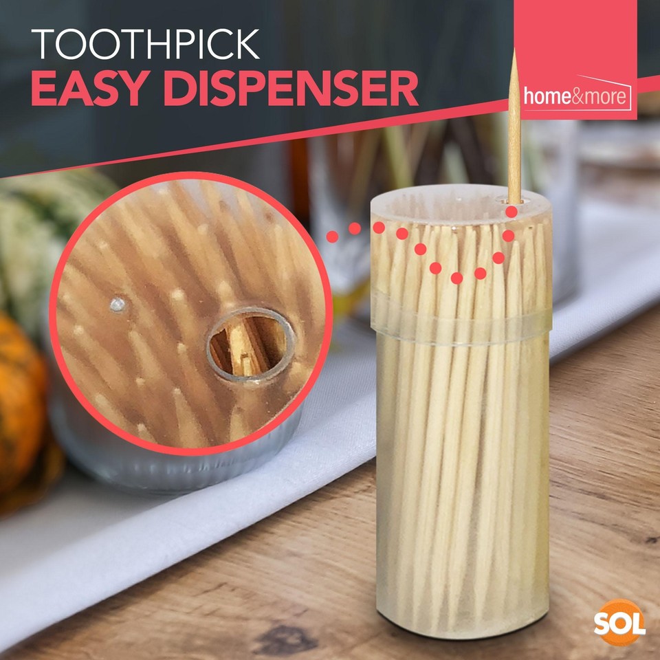 1200 Bamboo Wooden Toothpicks Cocktail Sticks Dental Floss Oral Care ...