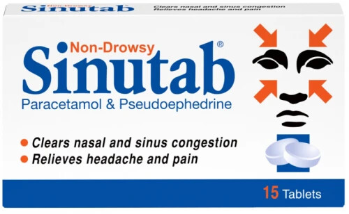 Sinutab Non-Drowsy Congestion Relief - Relieves Sinuses, Headaches - 15 ...
