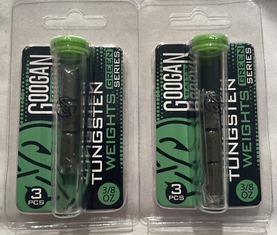 2 Pks Googan Baits Tungsten Weights Green Series 3/8 OZ New | eBay