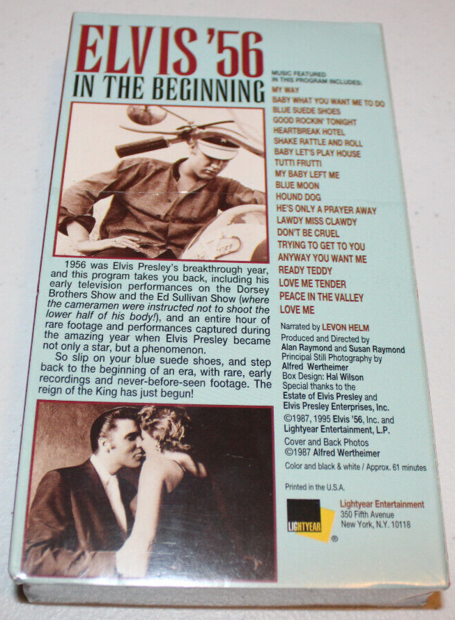 Elvis - 56: In The Beginning (VHS, 2000) for sale online | eBay