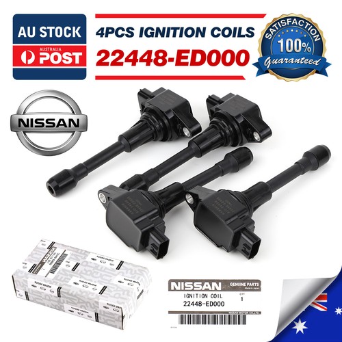 4pcs Nissan Ignition Coil X-trail T31 Xtrail Dualis J10 2.0L 2.5L 22448 ...