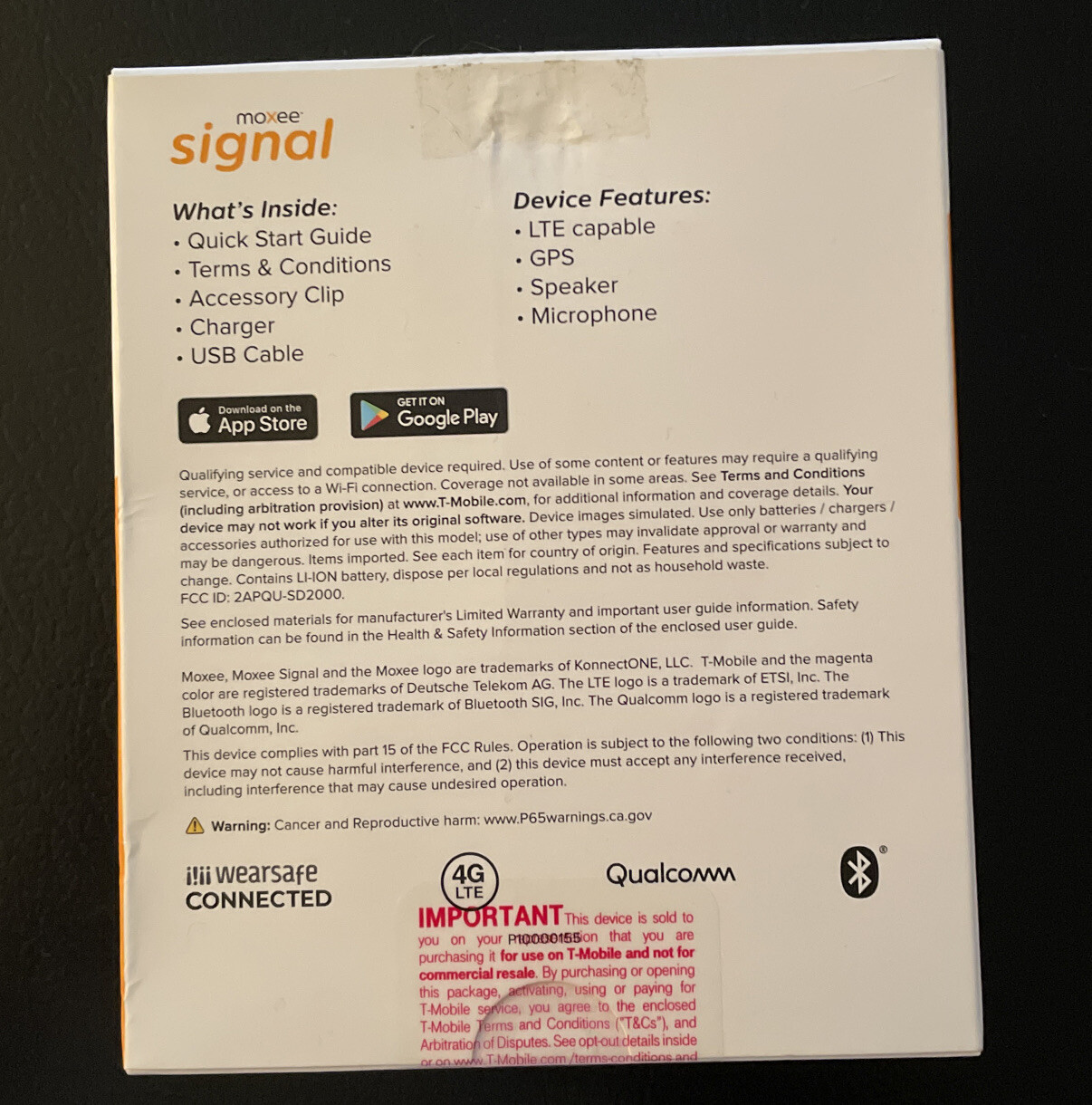 Moxee Signal TMobile Personal Safety Wearable Wireless Tracker and ...