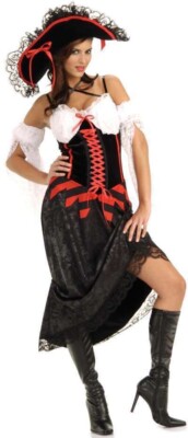 Queen of the Sea Pirate Adult Costume PIRATE Medium Dress with ...