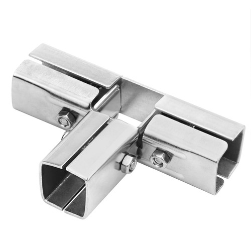 6 Pcs 1" Square Tube Connector, 4 Way T Split Square Tube Fitting ...