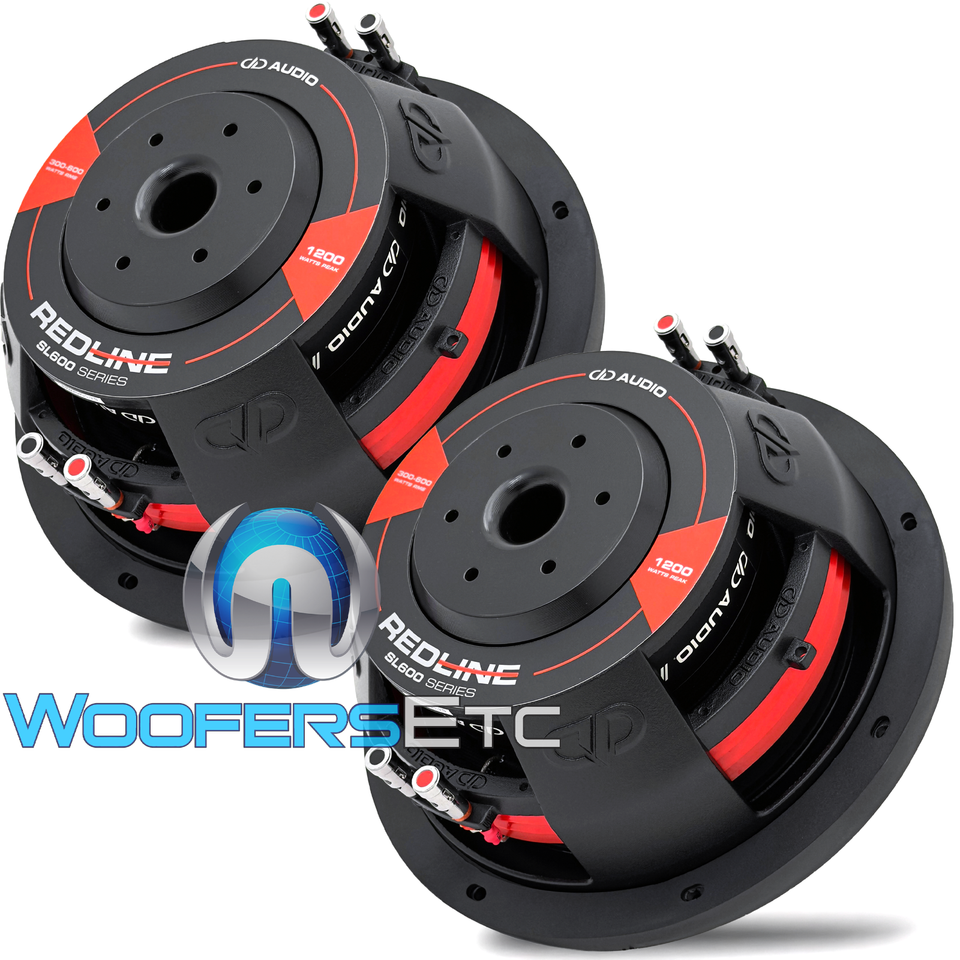 (2) DD AUDIO SL610-D2 10" SLIM SHALLOW 1200W DUAL 2-OHM SUBWOOFERS BASS ...
