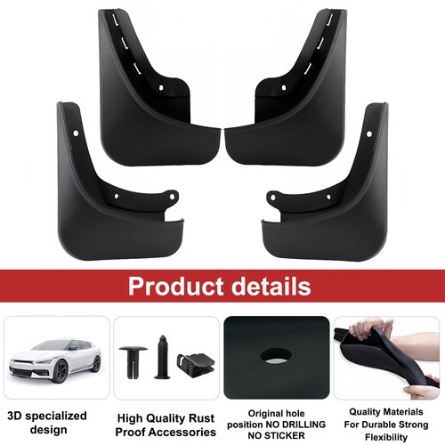 2024 2025-2026 Tesla Model 3 Highland Mud Guards - 4PC, Drill-Free ...