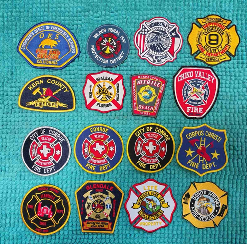 16 U.S. FIRE RESCUE PATCH CALIFORNIA OHIO FLORIDA TEXAS ... | eBay