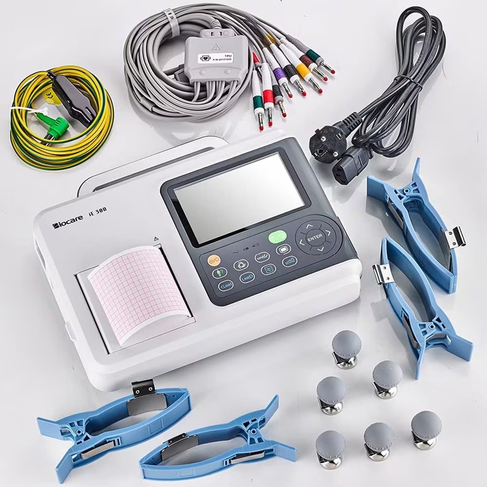 Biocare 12 Lead 3 Channel ECG Machine for Rapid Diagnosis and Instant ...