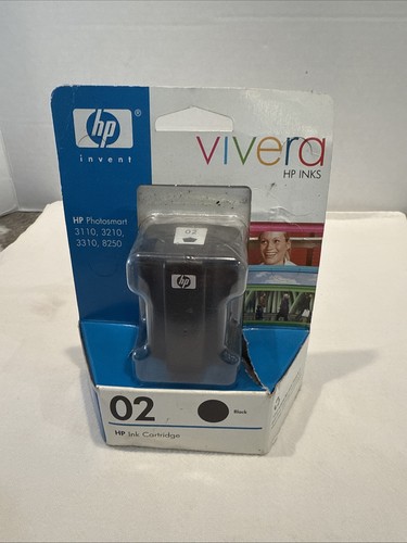Black Genuine HP 02 Ink Cartridge HP Photosmart C8721WN EXPIRED Oct ...