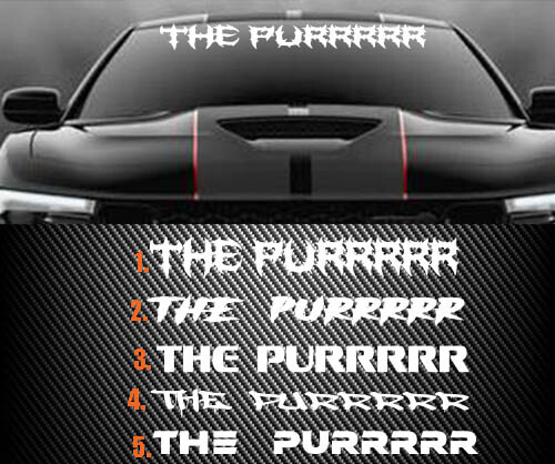 The Purrrrr Windshield Decal Sticker Fits Dodge Challenger Hellcat SRT ...