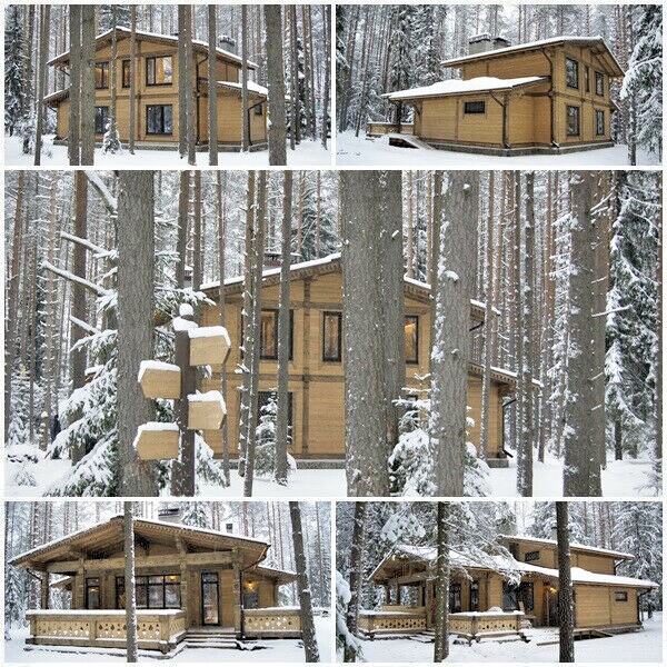 2 390 sq.ft PREFAB HEAVY TIMBER FRAME KIT WOOD HOUSE DIY BUILDING CABIN ...