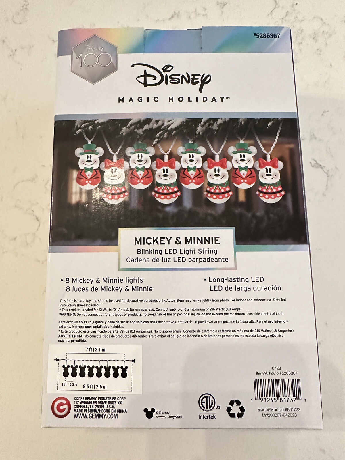 Disney Holiday Mickey Mouse Everchanging LED Pathway Lights Set of 3 ...