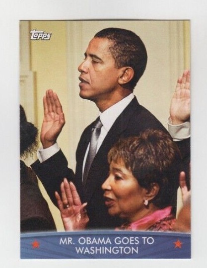 U.S. President Barack Obama 2008 TOPPS "MR. OBAMA GOES TO WASHINGTON ...
