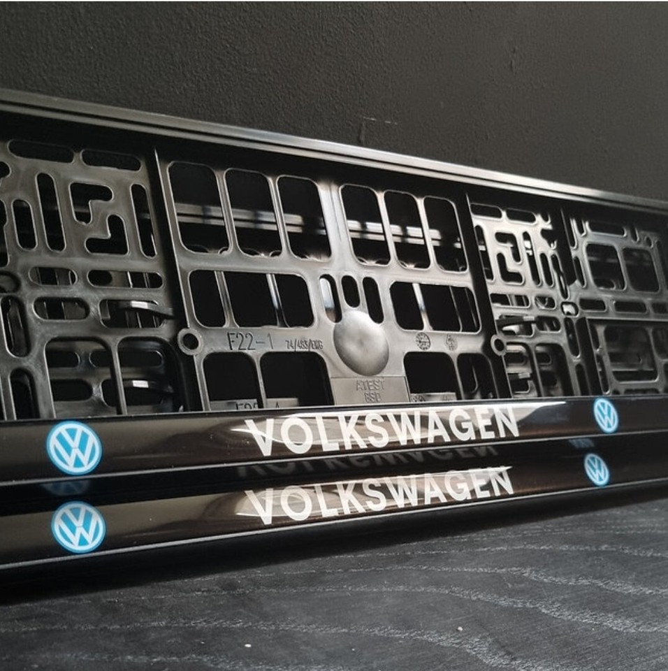 SET OF x2 VOLKSWAGEN VW Number Plate Surrounds Holders Frames. ANY ...