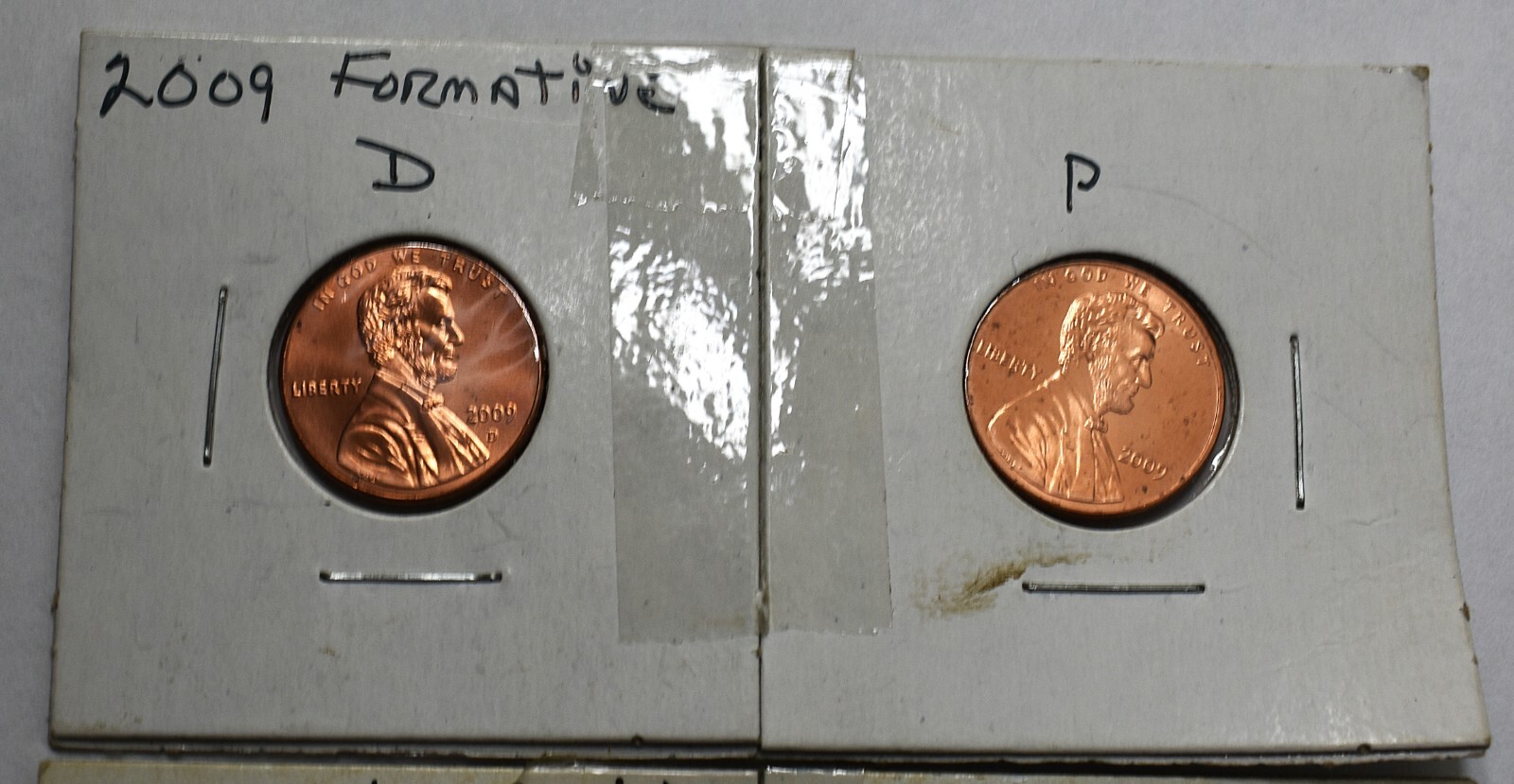 2009 P&Ds UNCIRCULATED LINCOLN PENNY 4 Coins FORMATIVE YEARS & LOG ...