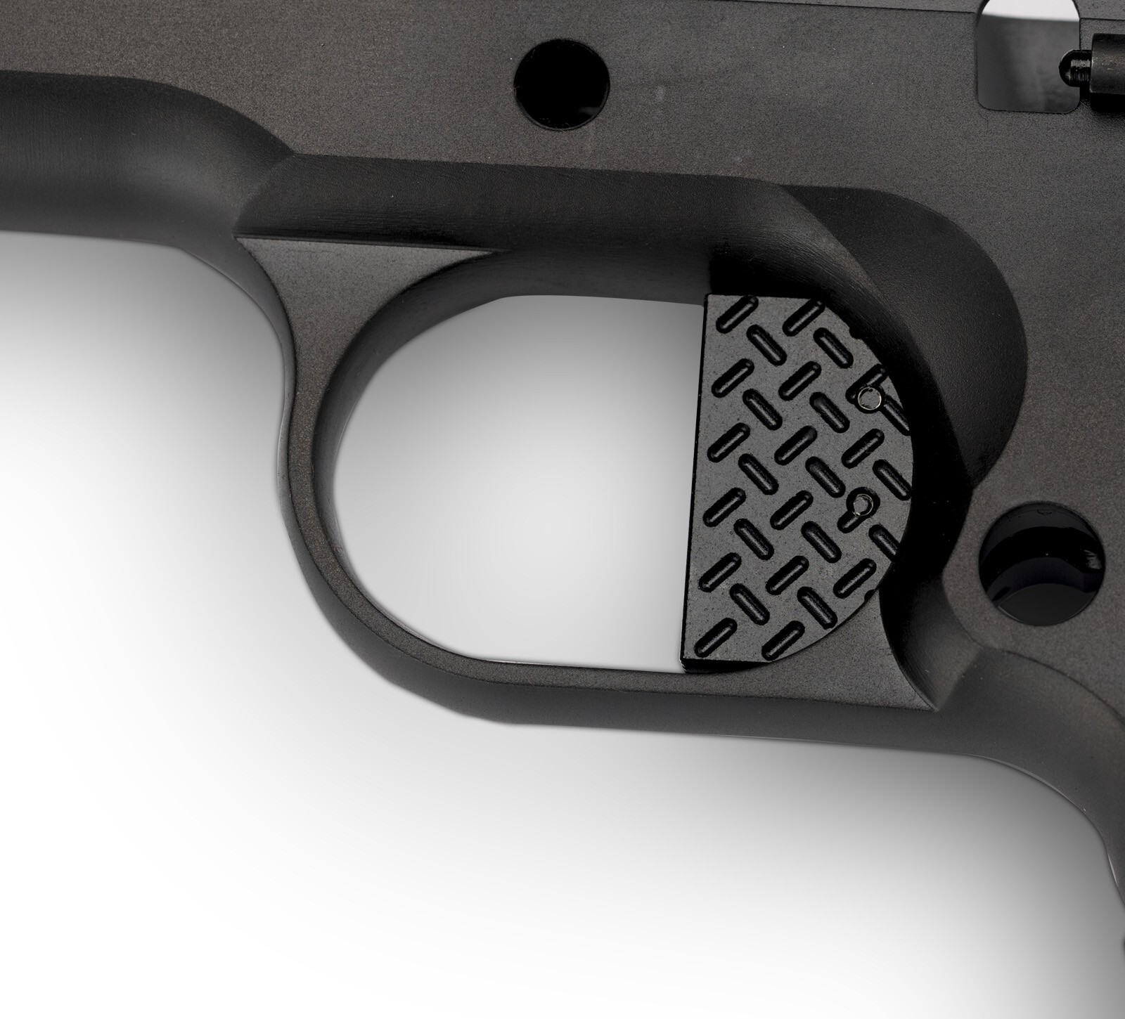 1911 trigger flat Diamond Tread design - Black anodized aluminum for ...
