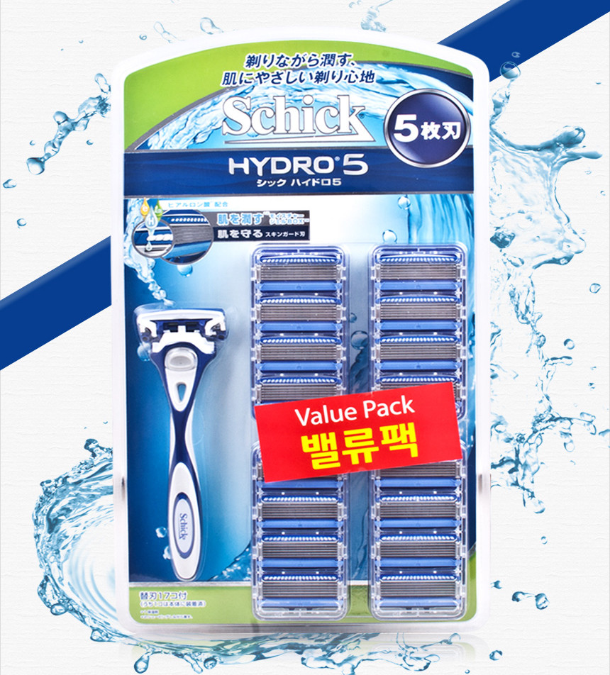 Genuine Shick Hydro 5 Value Pack Shaver Razor + 17 Refill Blades ...