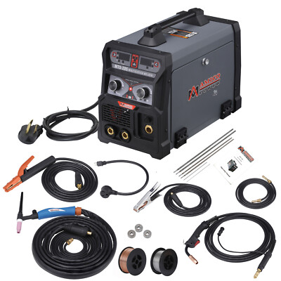 MTS-205 Amp MIG Wire Feed & Flux Cored Wire, TIG Stick Arc Multi ...