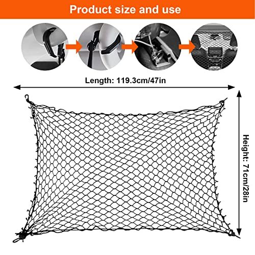 Dog Car Net Barrier Pet Car Divider Back Seat Barrier Net for Trucks ...