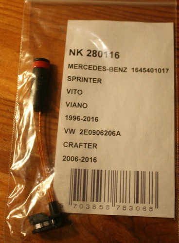 NK 280116 Warning Contact brake pads For MERCEDES A1645401017 A ...