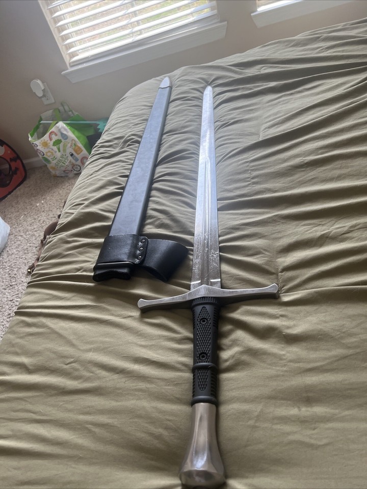 Honshu Tactical Broadsword- 1060 High Carbon Steel With Satin Stainless ...