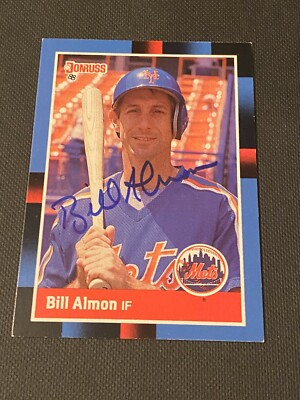 Bill Almon Signed 1988 Donruss Card Auto New York Mets Autograph ...