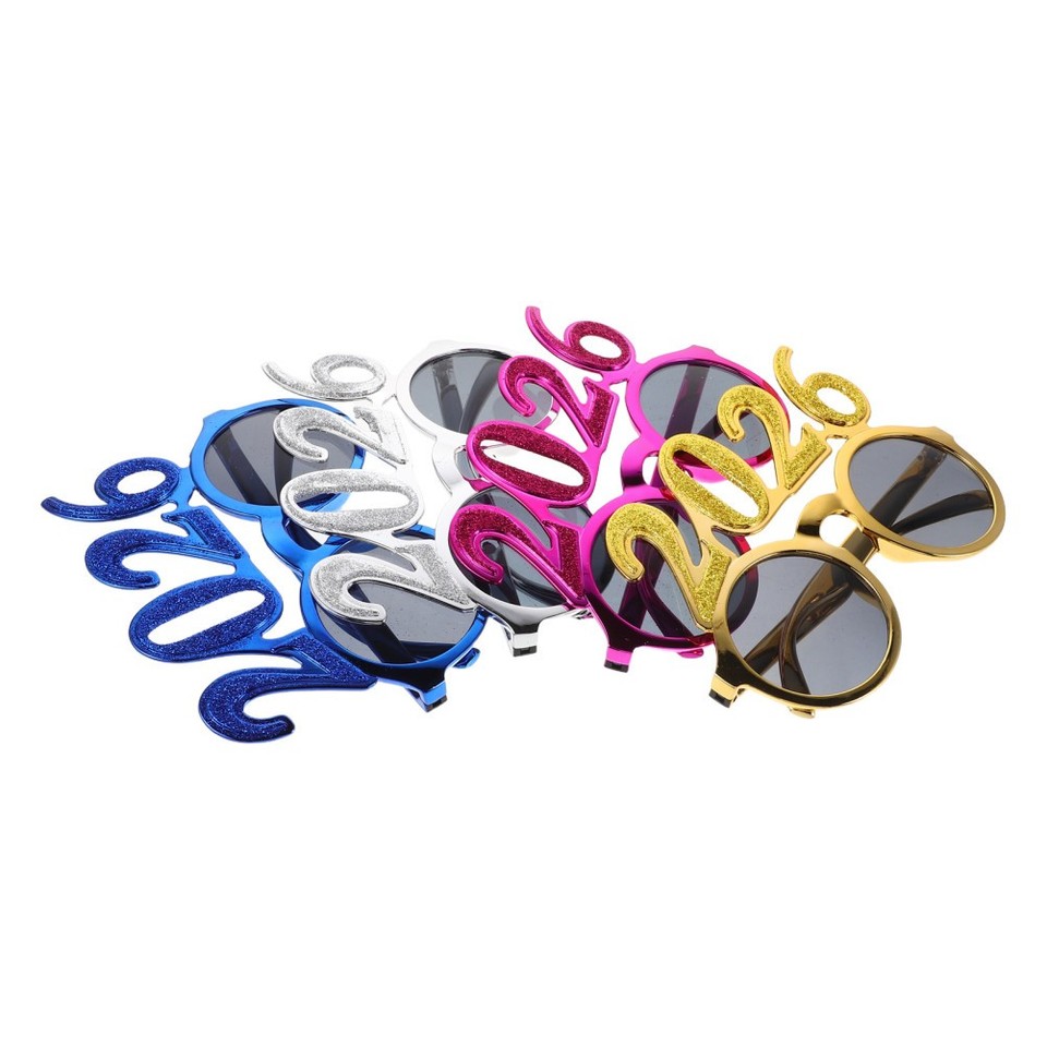 4 Pcs Graduation Photo Booth Props 2026 Number Eyewear New Year Glasses ...