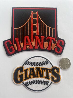 2 San Francisco Giants Vintage Embroidered Iron On Patches Patch Lot 3. ...