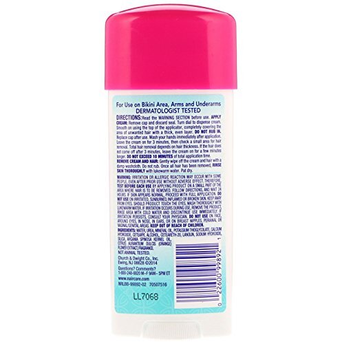 Nair Glide On Hair Removal Cream, Arm and Binkini Hair Remover, 3.3 Oz ...