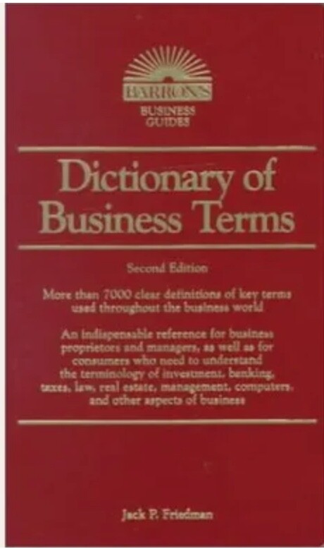 Barron's Business Dictionaries Ser.: Dictionary of Business Terms by ...