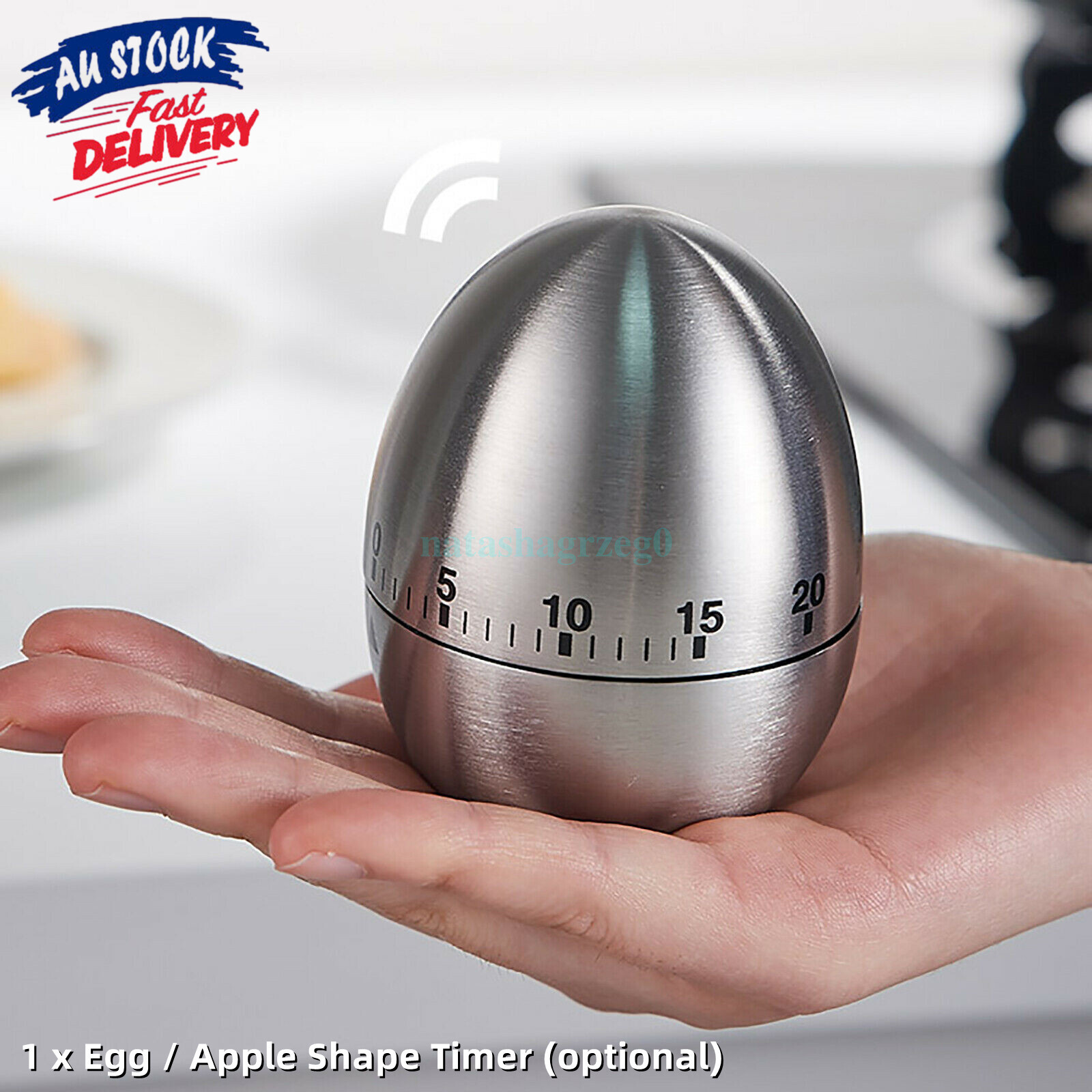 Stainless Stell 60Minute Countdown Kitchen Cooking Alarm Timer Apple Shape AU | eBay